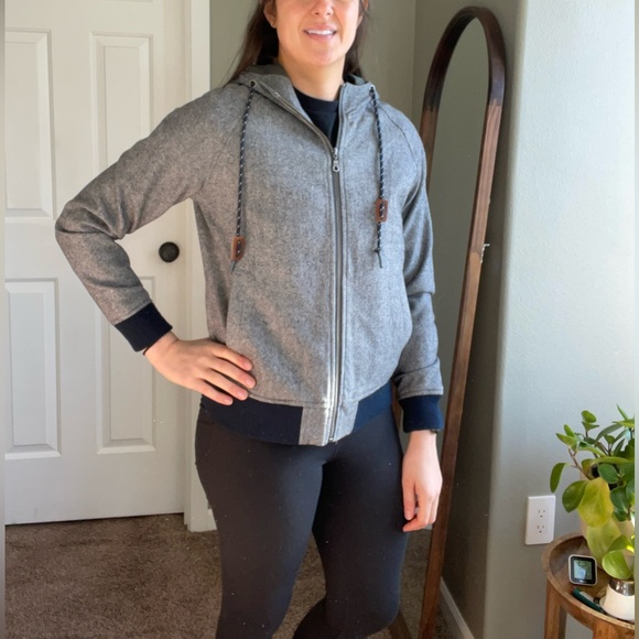 Bridge & Burn | Jackets & Coats | Nwot Bridge Burn Twill Wool Hooded ...